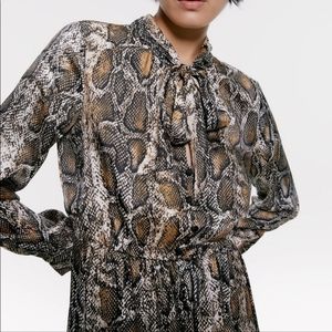 Zara | Dresses | Zara Snake Print Midi Dress | Poshmark